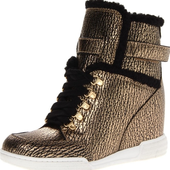Marc Jacobs | Shoes | Authentic Marc Jacobs Metallic Wedge Sneakers ...
